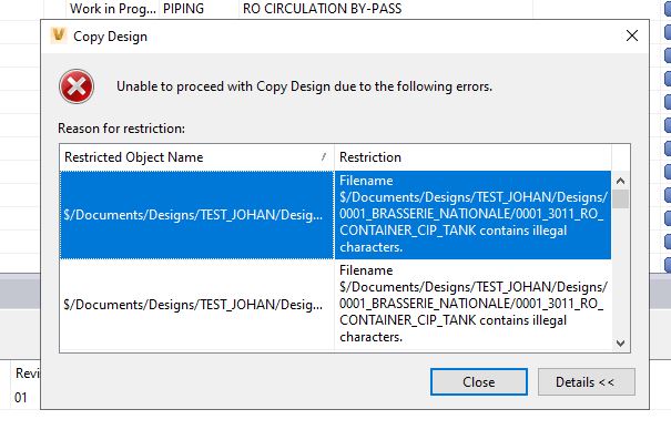 Copy Design fail due to illegal characters? - Autodesk Community