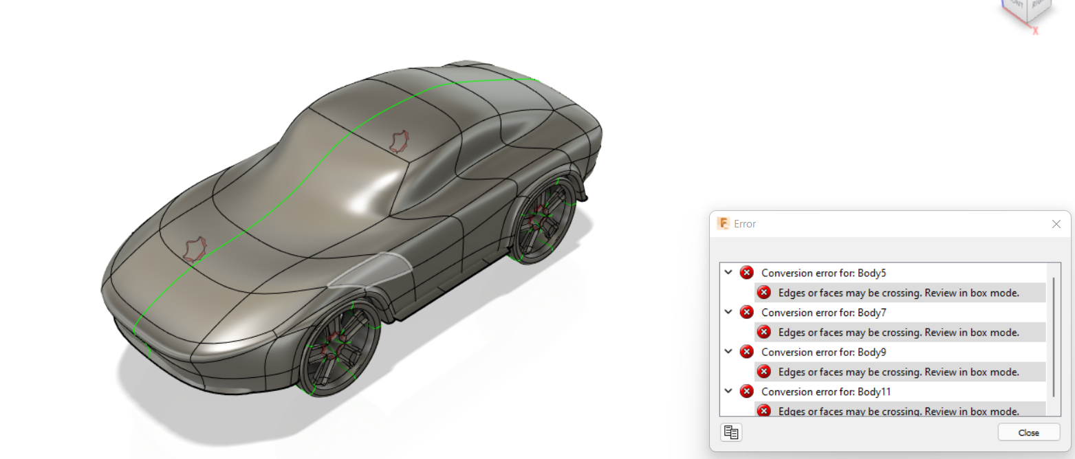 T-spline model failed to convert - Autodesk Community