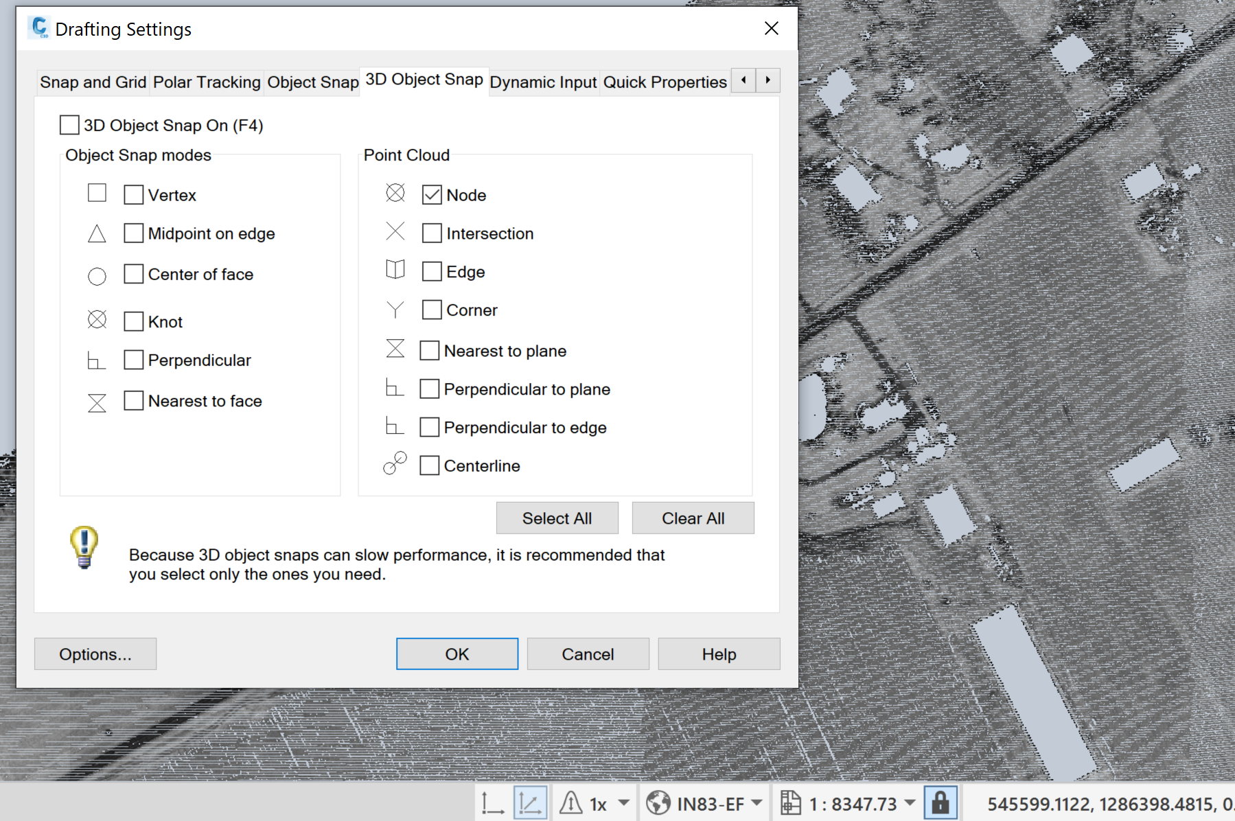 Solucionado: OSNAP 3D point cloud - Autodesk Community