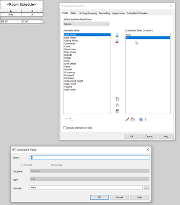Solved: how to display area in schedules both in sq.m and sq.ft ...