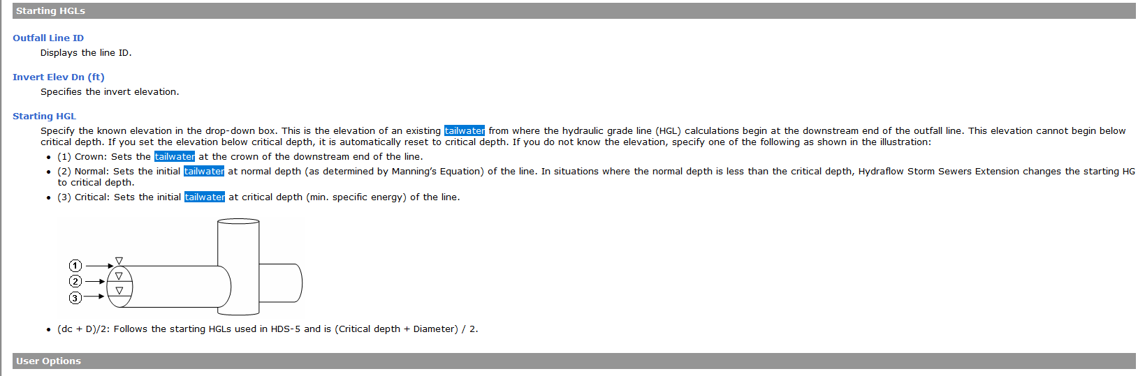 Solved: Tailwater in Hydraflow StormSewers - Autodesk Community