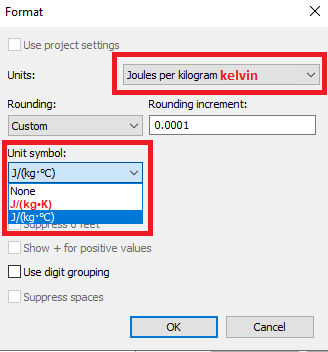 Units Specific Heat: J/(Kg·K) - Autodesk Community