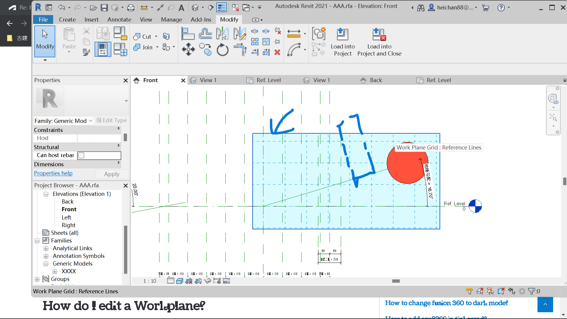 Solved: how to lock and parametric an angle to atwo reference "planes“ （not ref line or adaptive ...