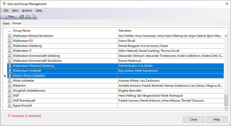 User and Group Management: display number of Users and Groups ...
