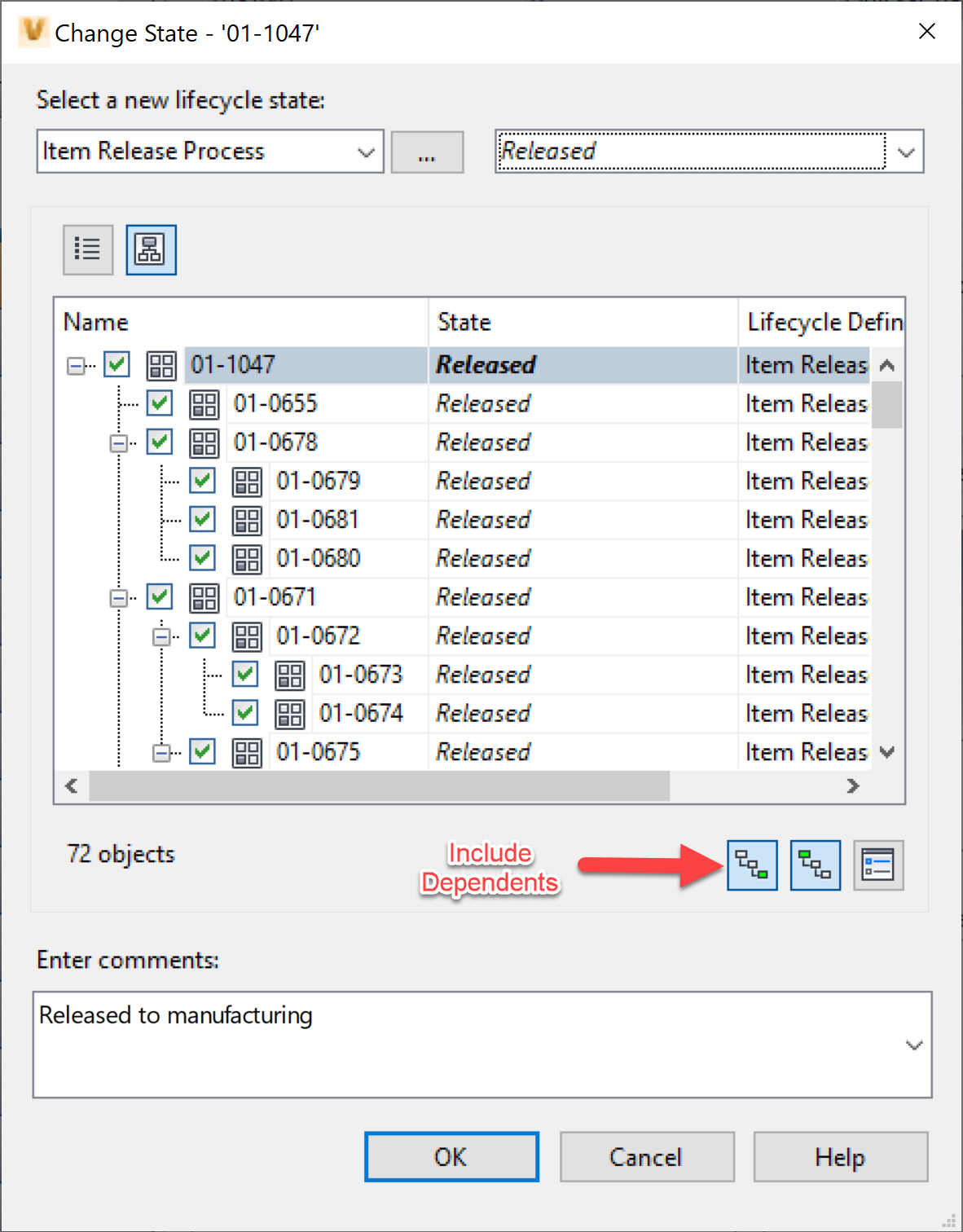 Solved: Change State of BoM related objects only - Autodesk Community