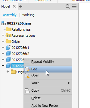 Solved: Visibility settings of a component when editing through an assembly. - Autodesk Community