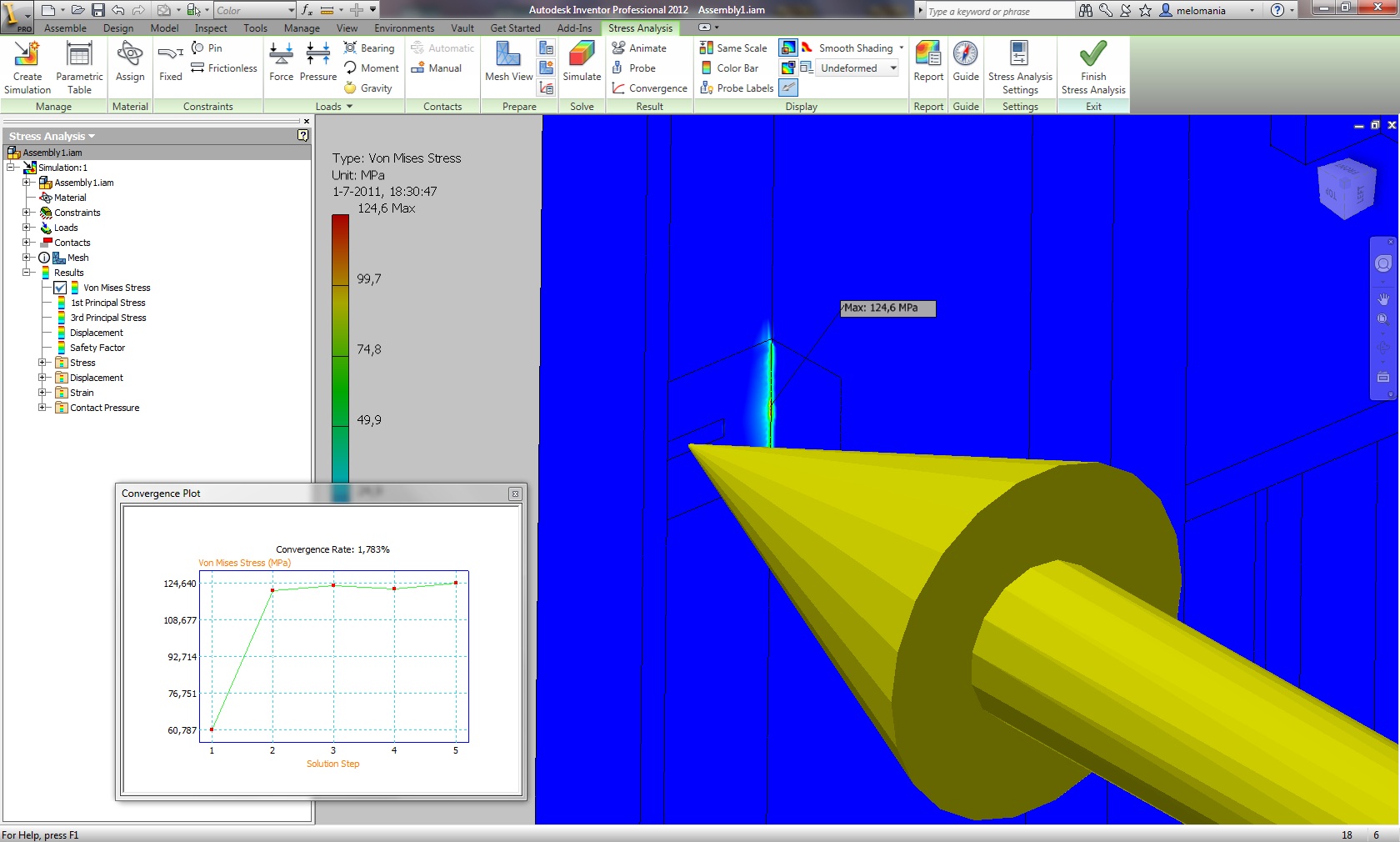 Solved: Is this a stress singularity? And why can't I avoid it with a fillet? - Autodesk Community