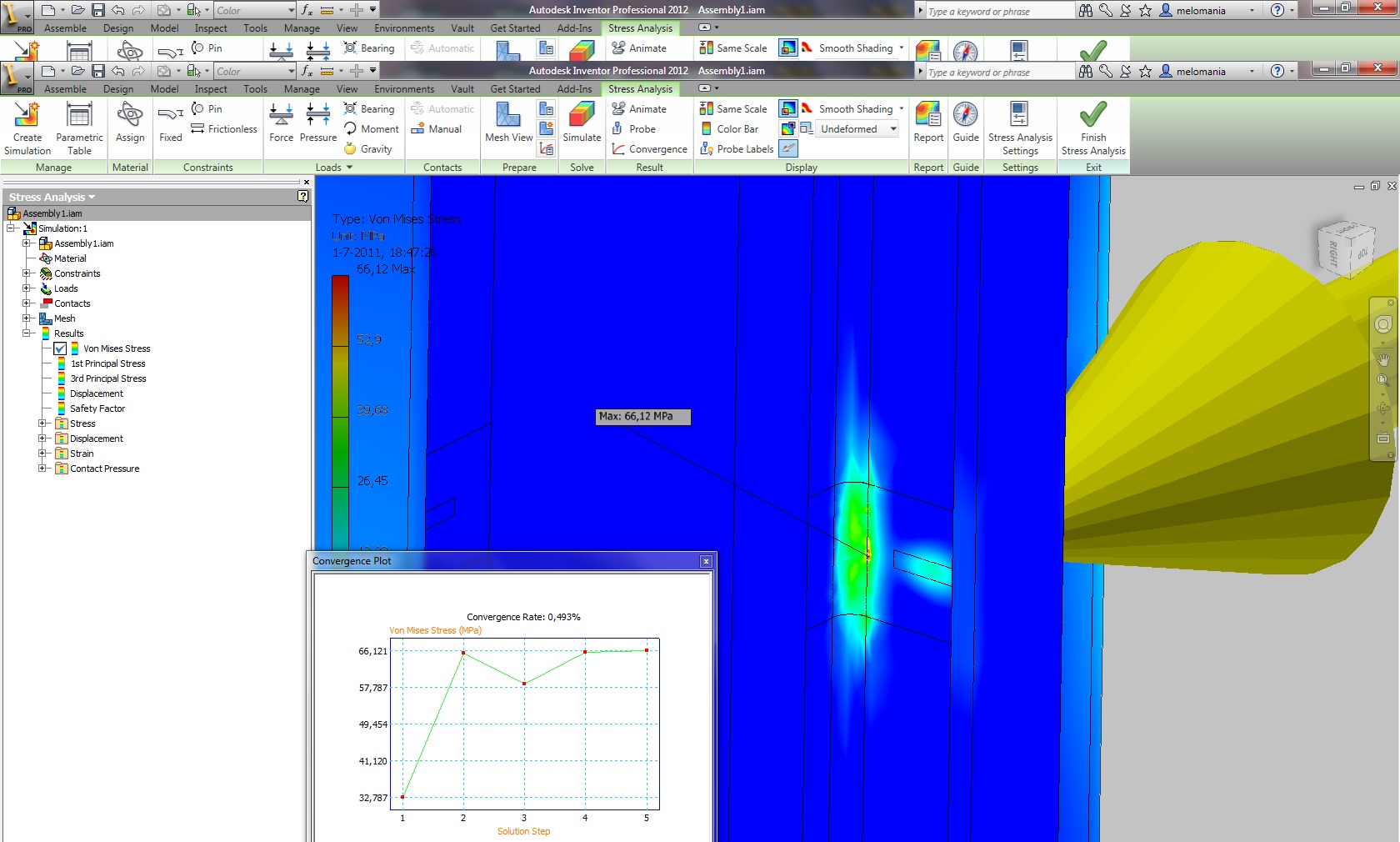 Solved: Is this a stress singularity? And why can't I avoid it with a ...