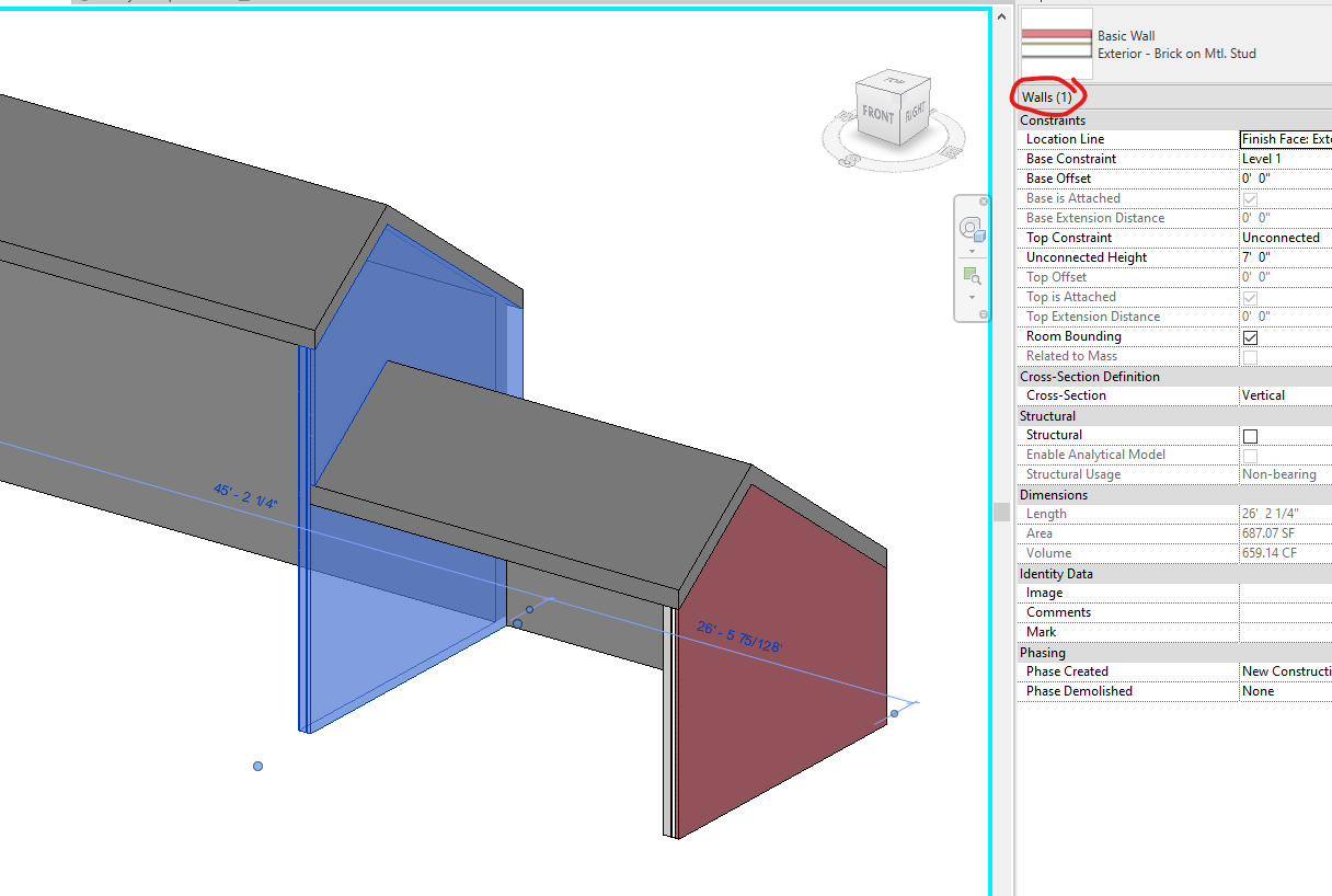 Modeling a single wall with two different finishes (exterior and ...