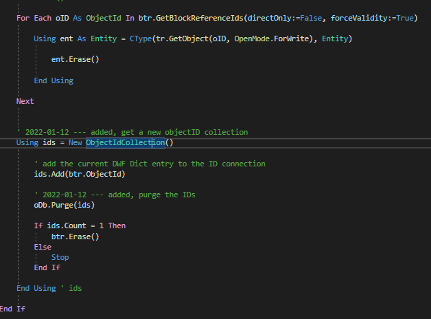 BlockTableRecord.Erase not deleting block - Autodesk Community