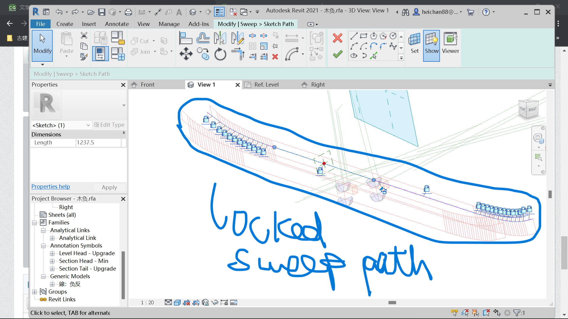 Solved: locked extrusion or sweep path collapse when flex - Autodesk Community
