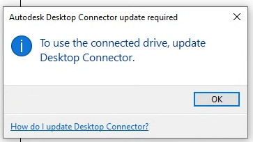 How to dismiss Desktop Connector dialog - Autodesk Community