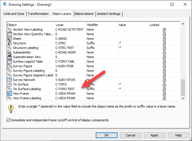 Creating contour labels and slope arrow labels within the same surface ...