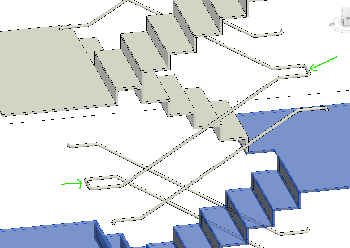 Solved: scissor stair rail connection@ floors - Autodesk Community