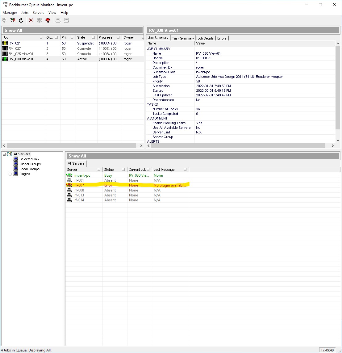 Backburner does not launch plugin 2014 - Autodesk Community