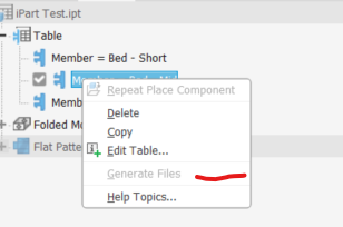 Solved: iPart member files saving to workspace instead of Factory folder - Autodesk Community