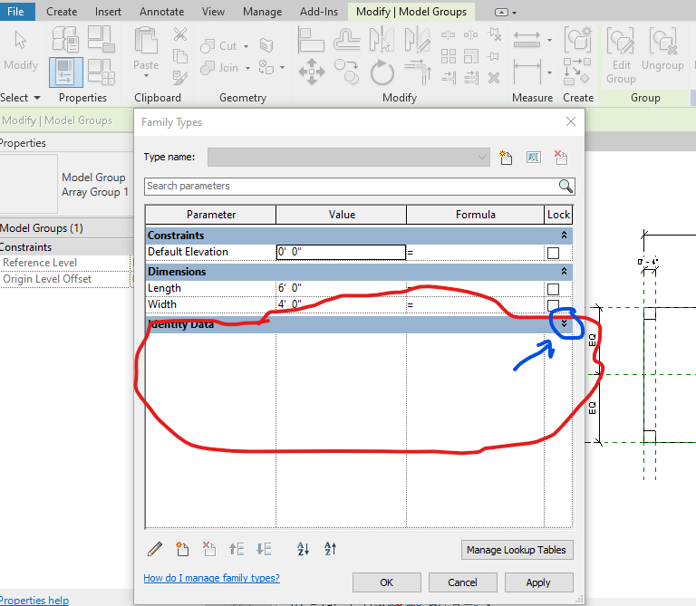 Solved: revit tutorial: when identity data fails to show in the family types per 4.5 bike Rack ...