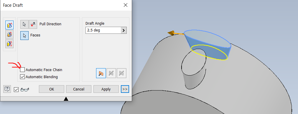 Adding draft angles onto embossed features - Autodesk Community