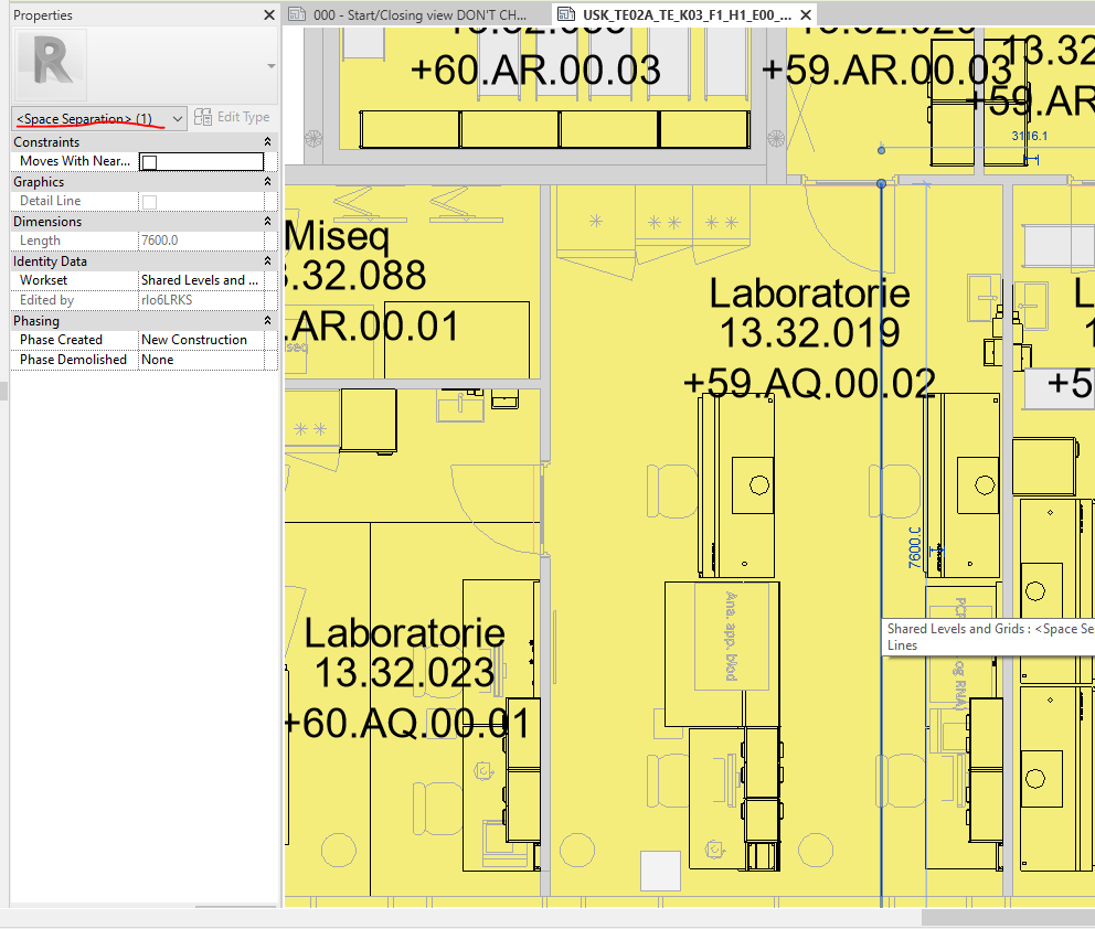 Space separator acts as a room separator. - Autodesk Community