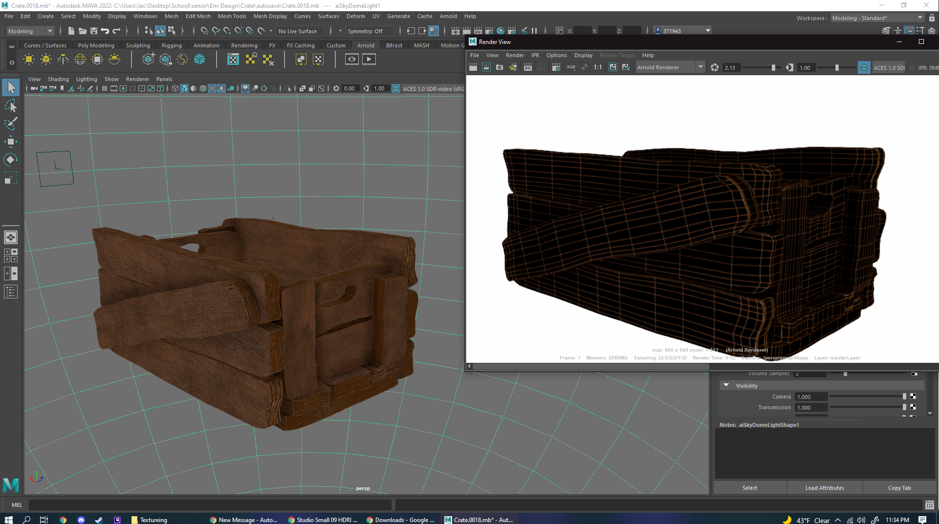Arnold rendering wireframe of texture - Autodesk Community