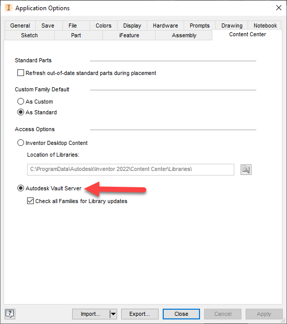 Solved: Re: Vault Content Center connection problem - Autodesk Community