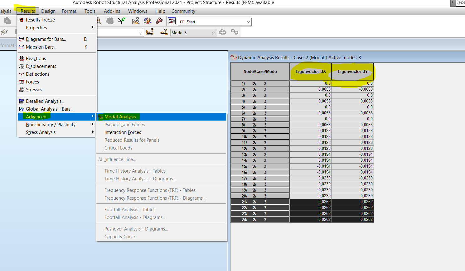 Solved: Autodesk ROBOT modal analysis displacement and rotation output per floor - Autodesk ...