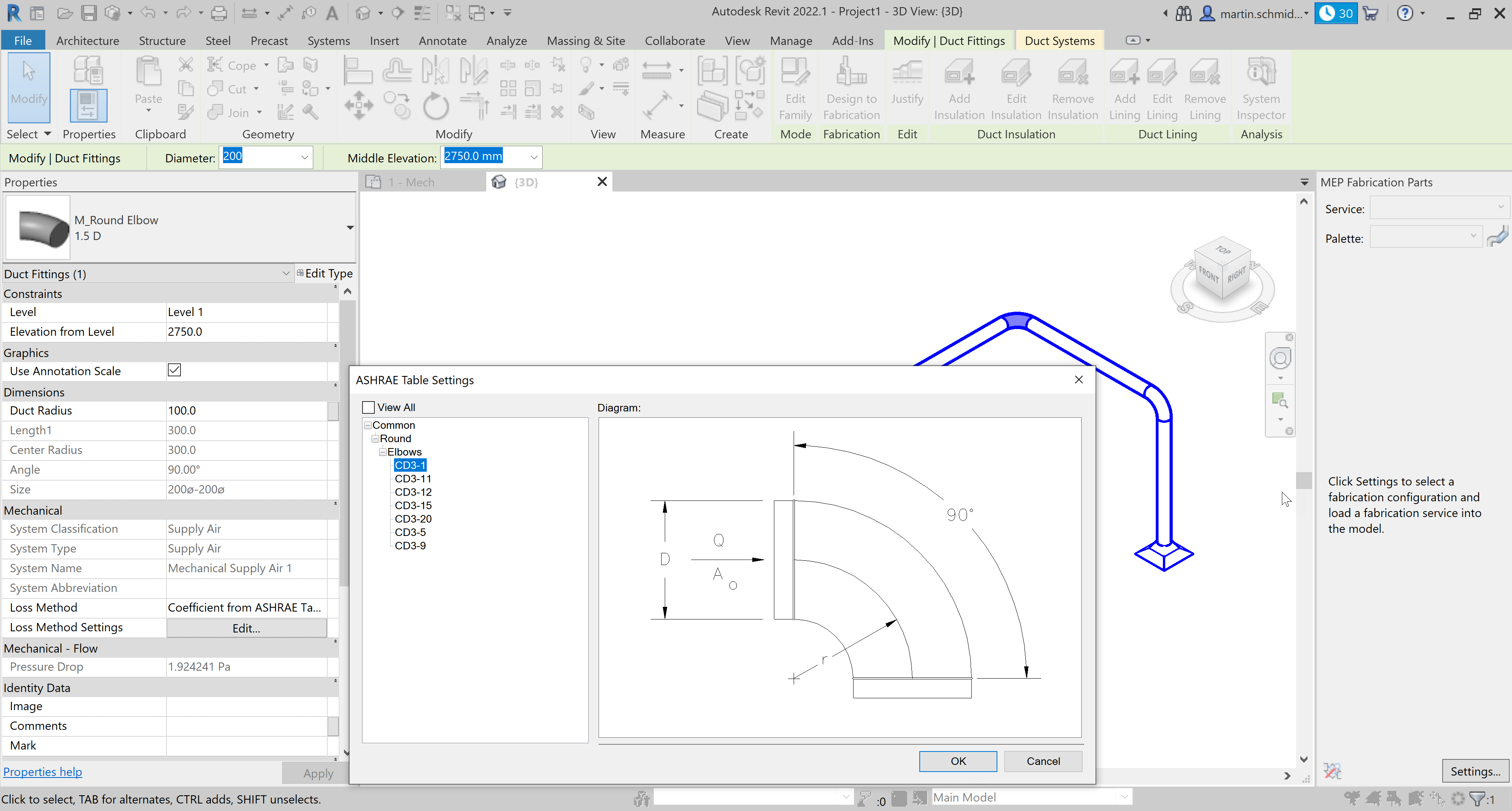 Duct Fitting & ASHRAE Table - Autodesk Community