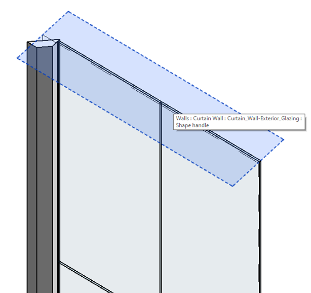 How to create a curtain wall mullion at the boundary edge of a curtain ...