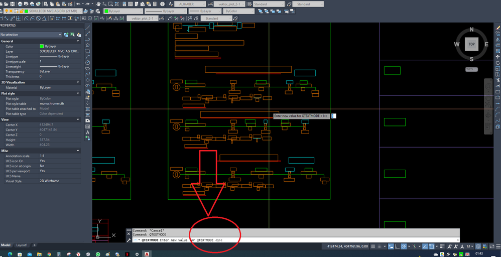autocad zoomdan geri doğru mouse tekerleğini çevirince yazılar okunamaz ...