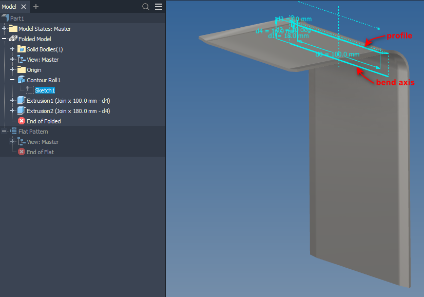 Solved: Sheet metal bend across a bend - Autodesk Community