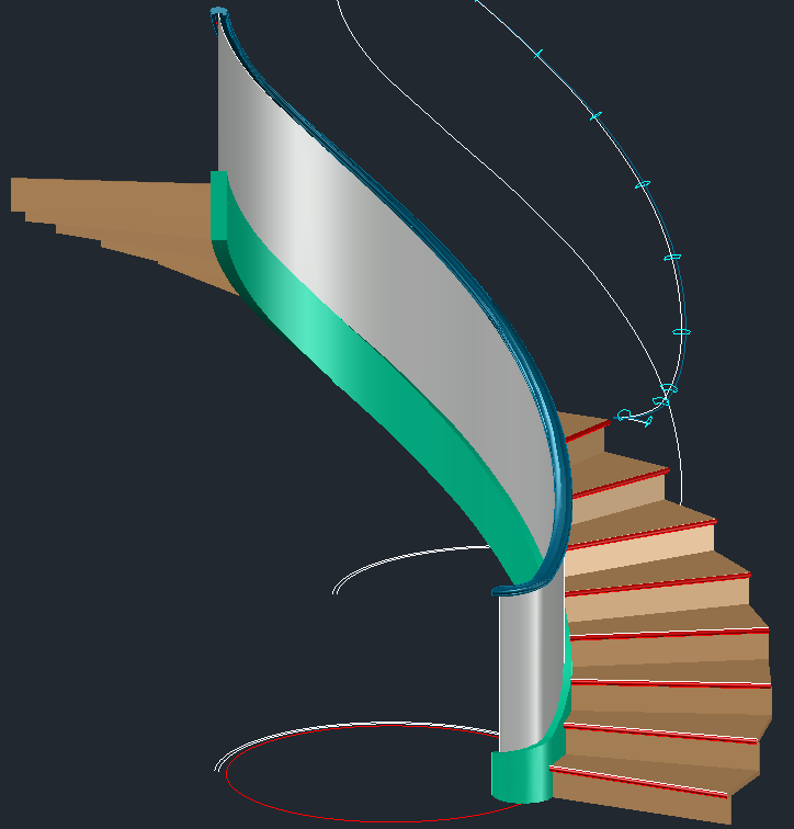 Solved: Sweep a handrail profile along an irregular helical curve in 3D? - Autodesk Community