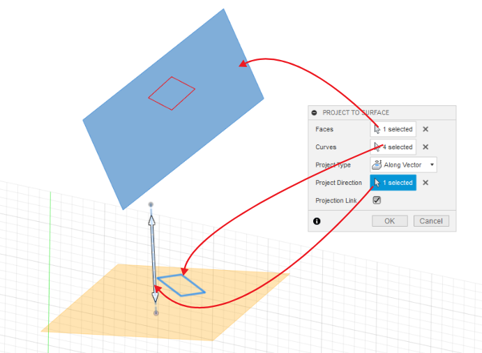 Solved: Projecting a line from a plane to a sketch - Autodesk Community