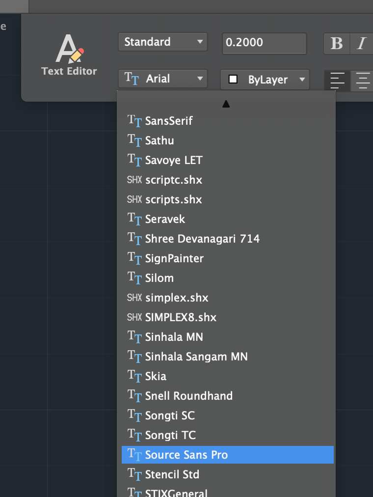 Missing Fonts - Autocad LT Mac 2022 - Autodesk Community