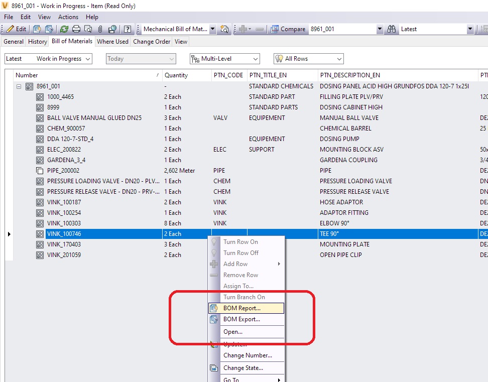 Solved: BOM export vs BOM report - Autodesk Community