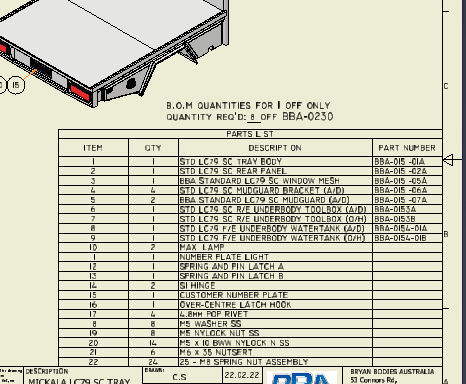as drawn and opposite hand parts labelling - Autodesk Community