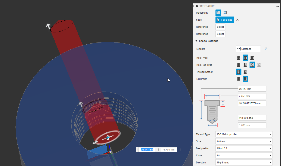 Intersecting modeled threads in fusion 360 - Autodesk Community