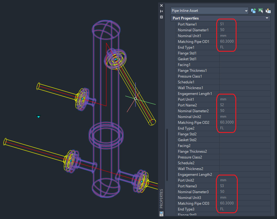 Displaced connections on block based components in AutoCAD Plant 3D ...