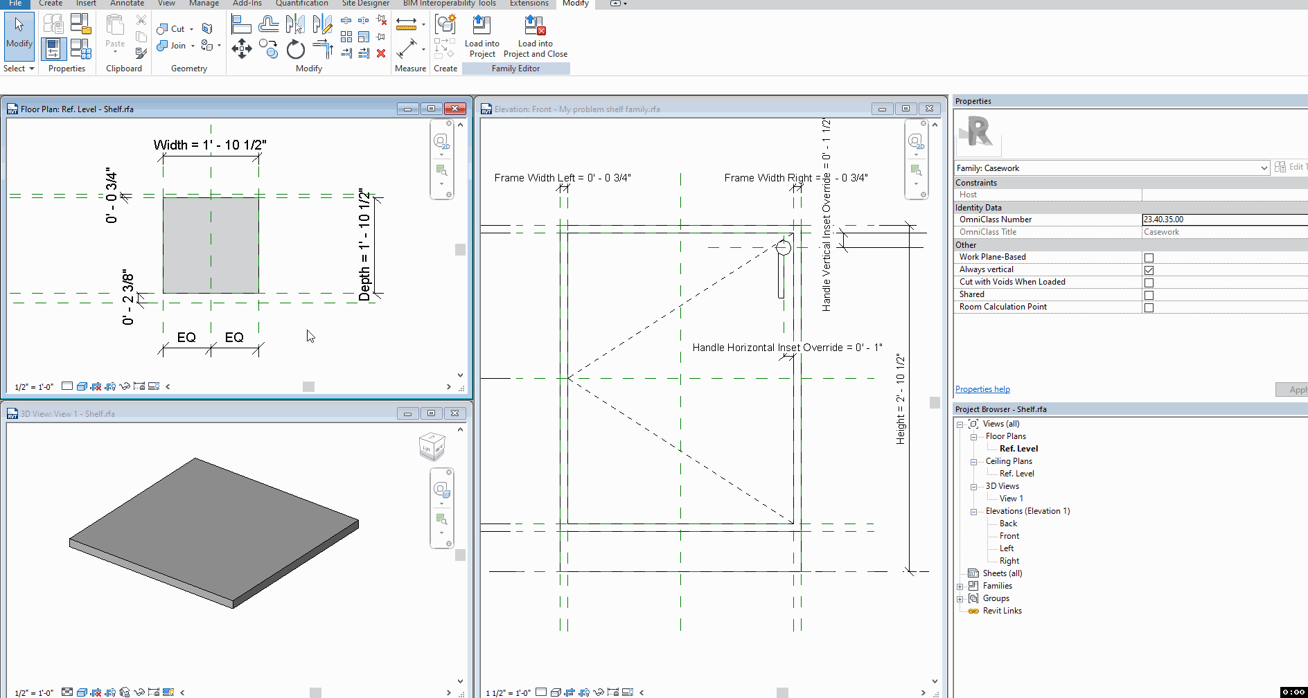 Solved: How do I show shelf linework behind a casework door? - Autodesk Community