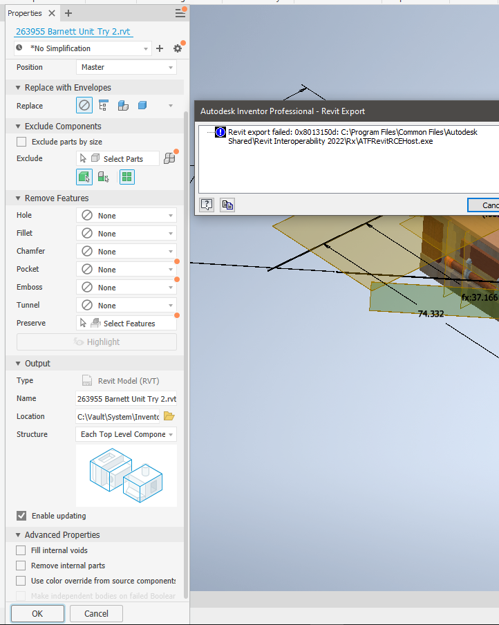 Solved: Trying to export assemby as RVT file for Revit use to another department - Autodesk ...