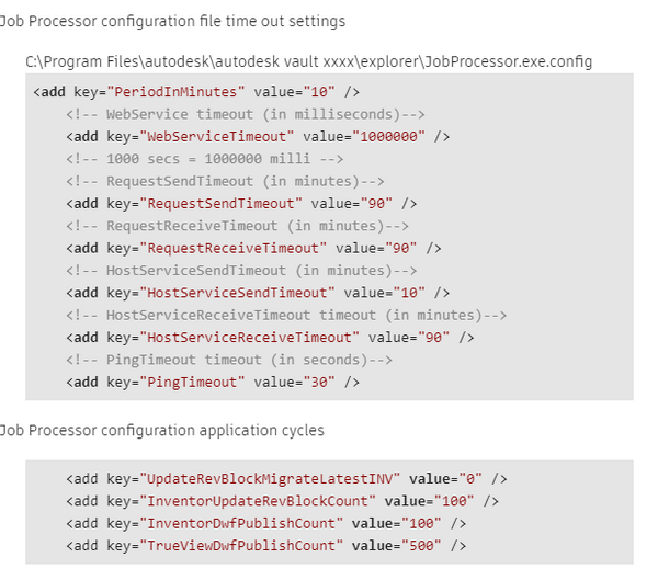 Job processor settings, time out if process takes a lot of time ...