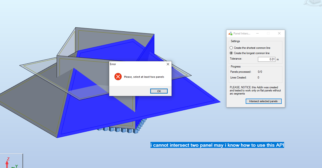 intersection of panel - Autodesk Community