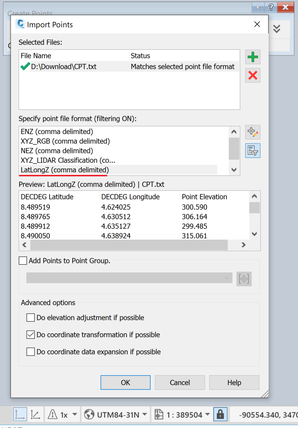 Solved: PROBLEM IMPORTING POINT FILE - Autodesk Community
