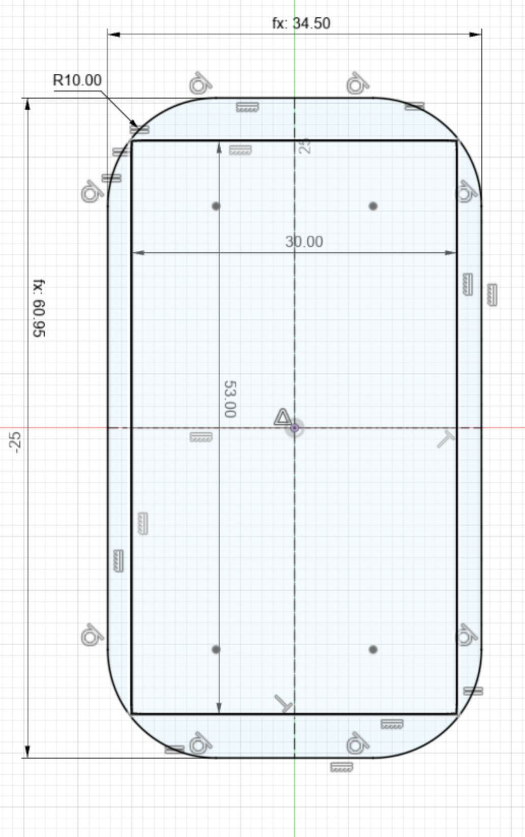 Constraining rectangle size with rounded corners - Autodesk Community