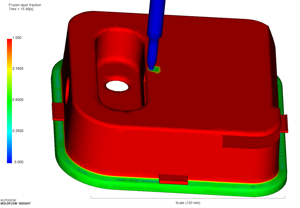 Solved: Unrealistic Volumetric Shrinkage Results when using Direct Hot Valve Gate on Part ...