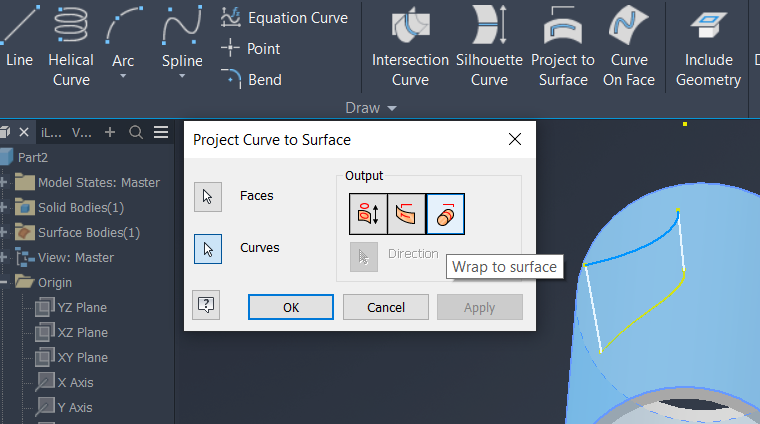 Solved: Creating a curved feature on a curved surface - Autodesk Community