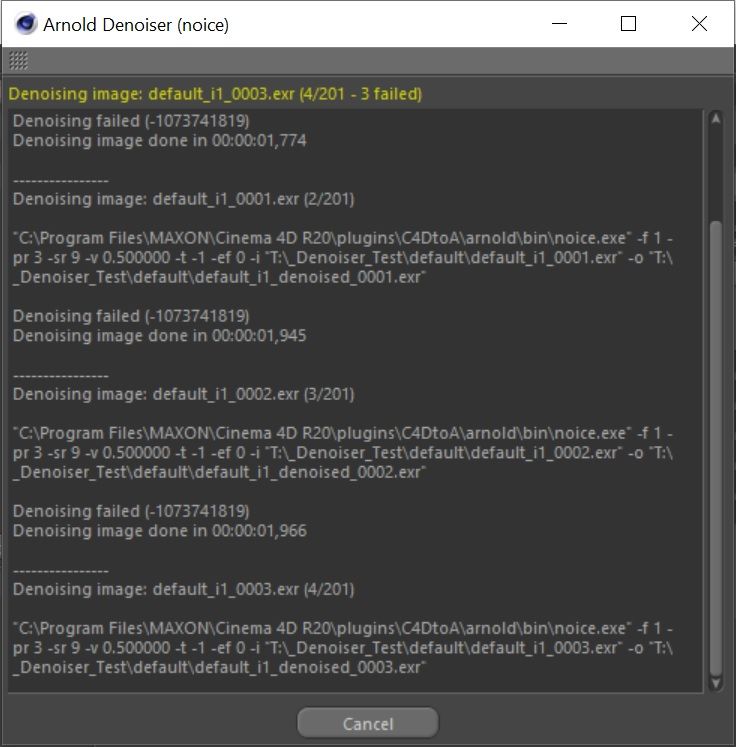 Solved: System error (-1073741819) when trying to use Arnold NOICE - Autodesk Community