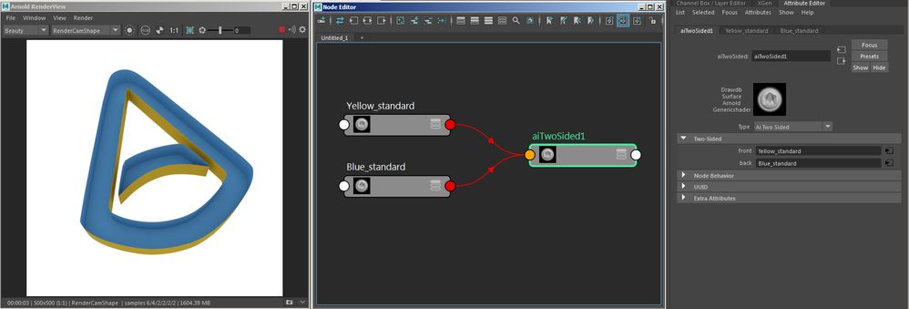 How two sided shader work ? Had I to use in the same way in Arnold 4 ...