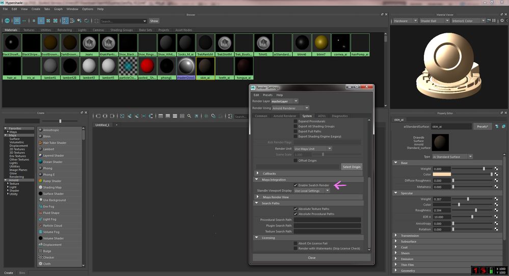 Solved: Arnold Hypershade dark icon shader - Autodesk Community