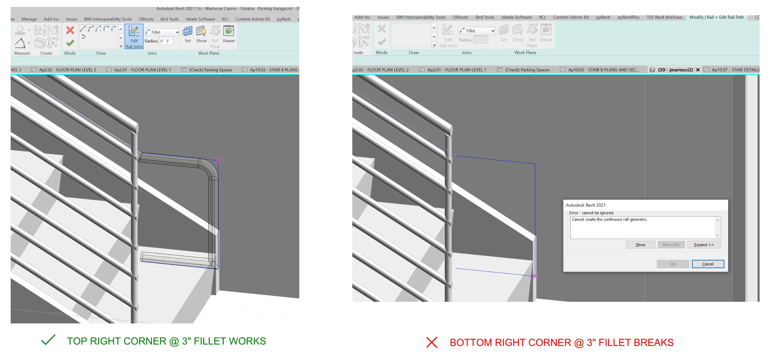 Solved: Handrail Fillet Error - Autodesk Community