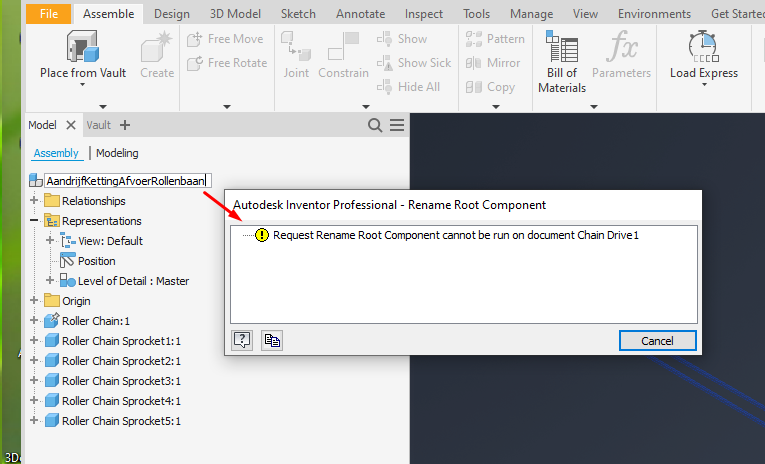 Rename Chain Drive assemby - Autodesk Community